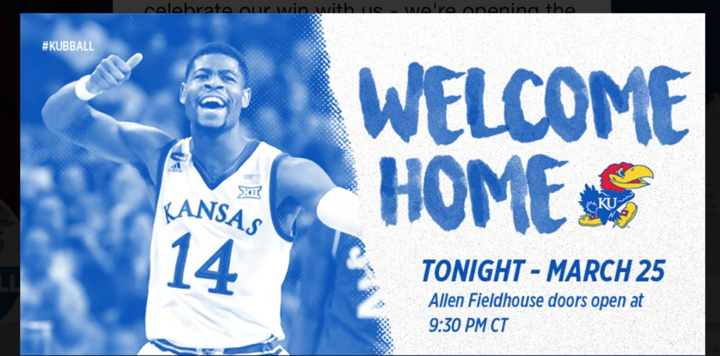 KU announces team will greet fans at Allen Fieldhouse tonight | News ...